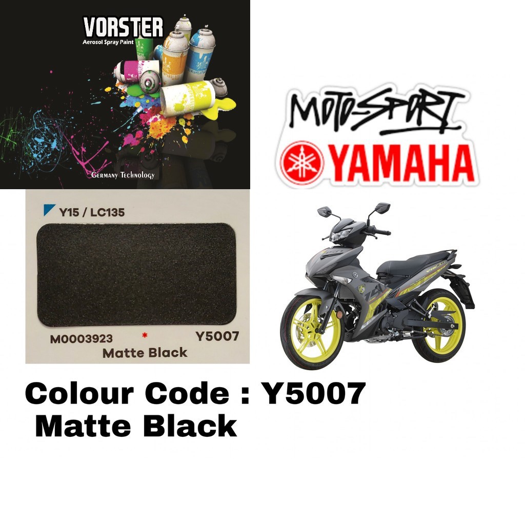 YAMAHA Y5007 MATTE BLACK PEARL(*) Y15 LC135 2K MOTORBIKE PAINT | Shopee ...