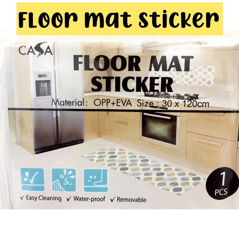 Floor Mat Sticker / Pelekat Alas Lantai Waterproof Easy Cleaning ...