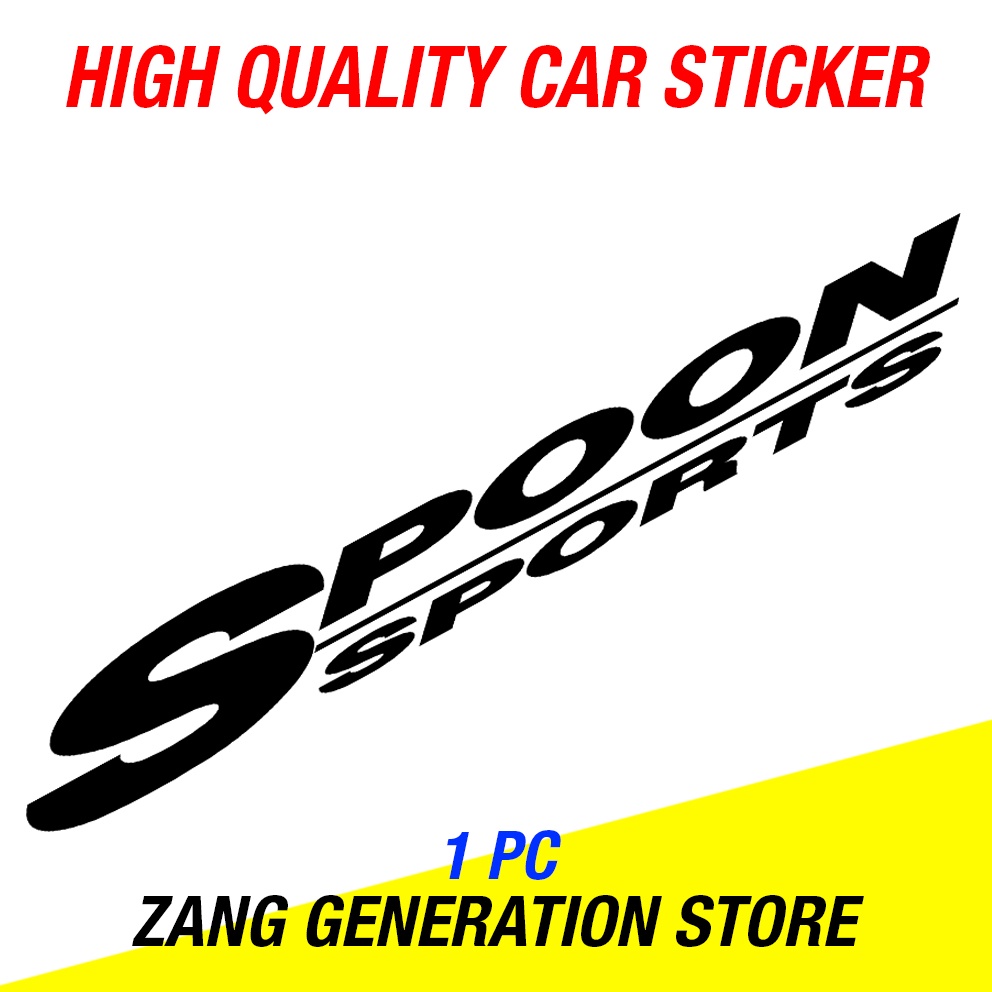 NON REFLECTIVE STICKER CAR SPOON SPORTS FOR HONDA CIVIC ACCORD CITY ...