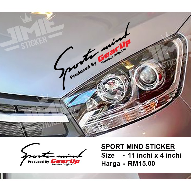 Sticker Kereta, Sticker Sport Mind Perodua | Shopee Malaysia