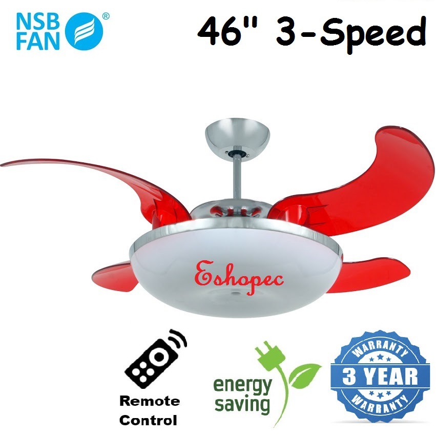 NSB Mela 4 Blades Ceiling Fan 46" (T/RED) | Shopee Malaysia