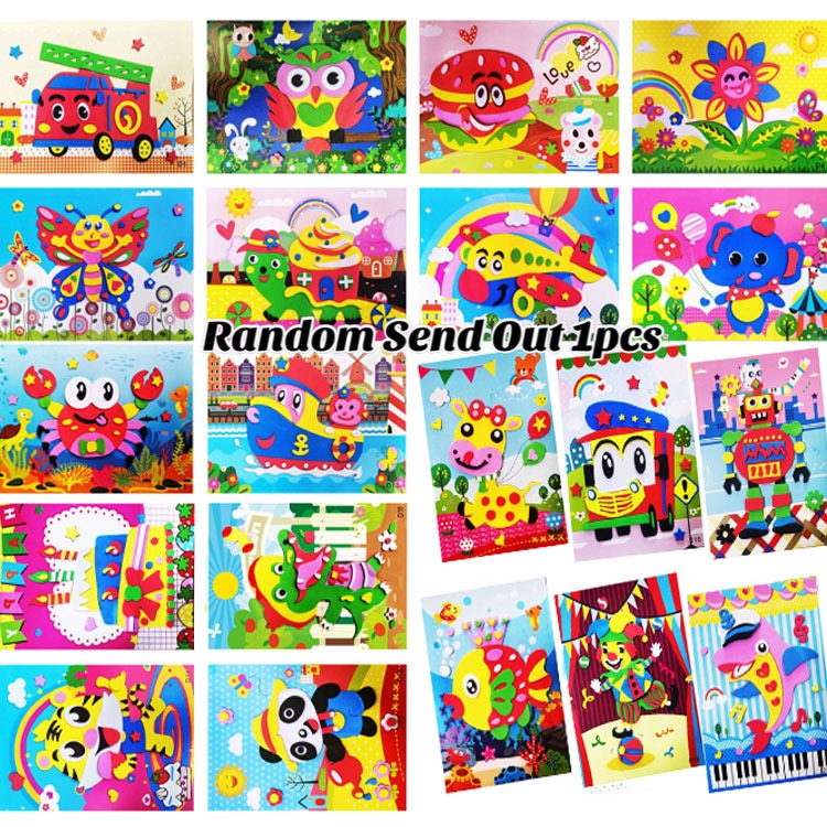 PP 3D Movable EVA Foam DIY Art Kit Children Art & Craft Kits 3D Puzzle ...
