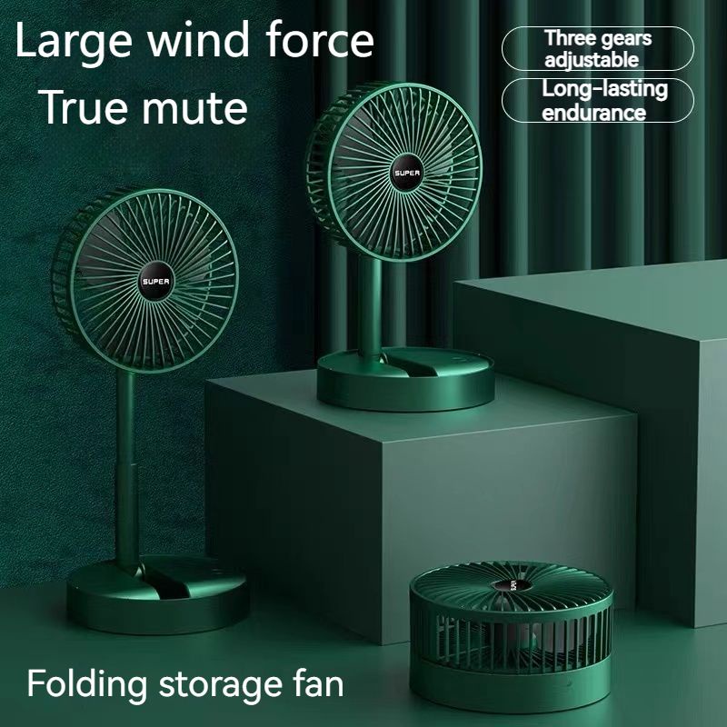 Portable Desktop Fan Rechargeable Foldable Telescopic Mini Fan USB ...