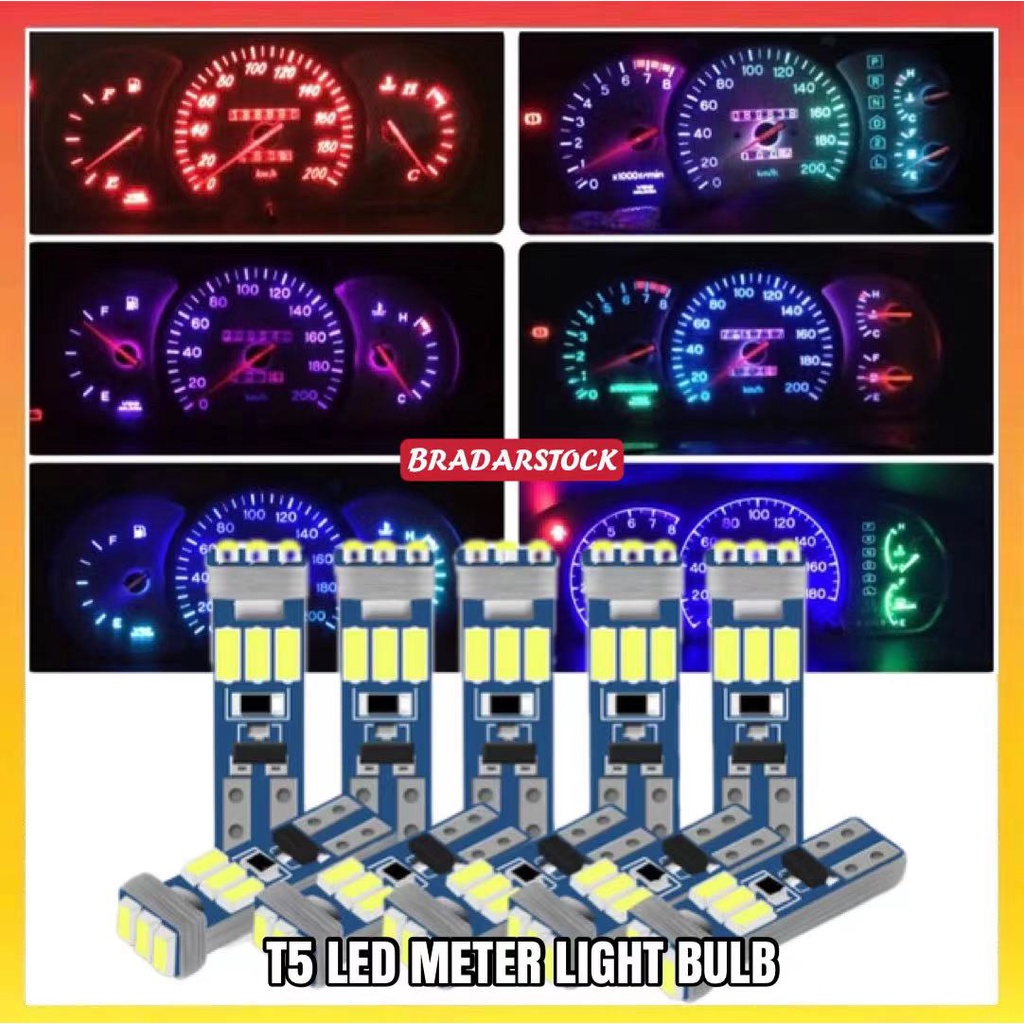 T5 LED METER LIGHT BULB 3014SMD Meter Light Led Bulb 9LED T5 W3W Lampu ... T5 LED METER LIGHT BULB 3014SMD Meter Light Led Bulb 9LED T5 W3W Lampu ...