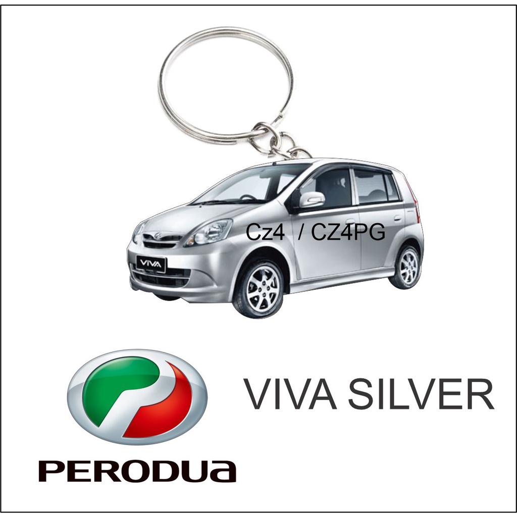 perodua viva silver 2d keychain | Shopee Malaysia