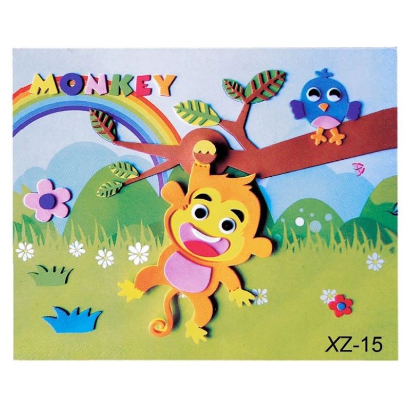 ️Busy Kids ️3D movable EVA sticker puzzle/kid DIY art and craft ...