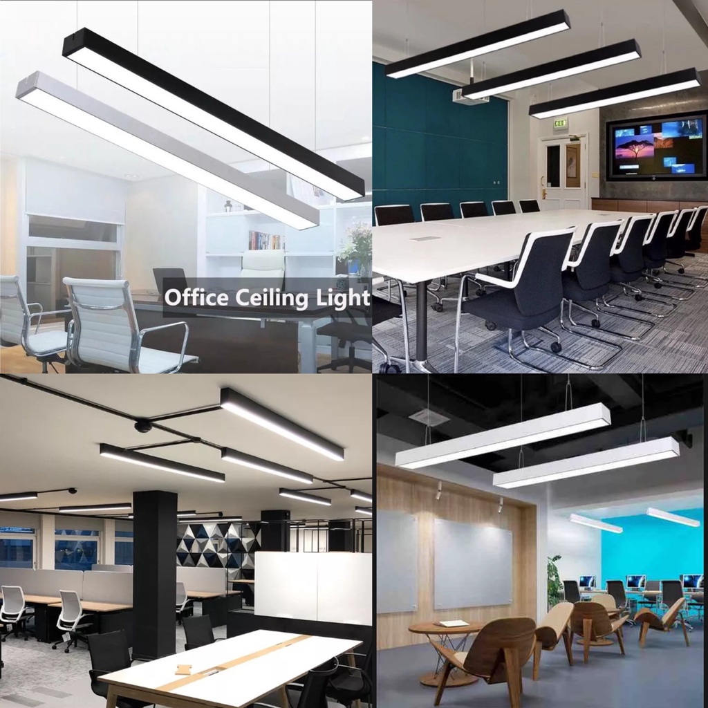 LED T8 Linear Light 4FT Casing Tube Fitting Ceiling Wall Lighting Black ...