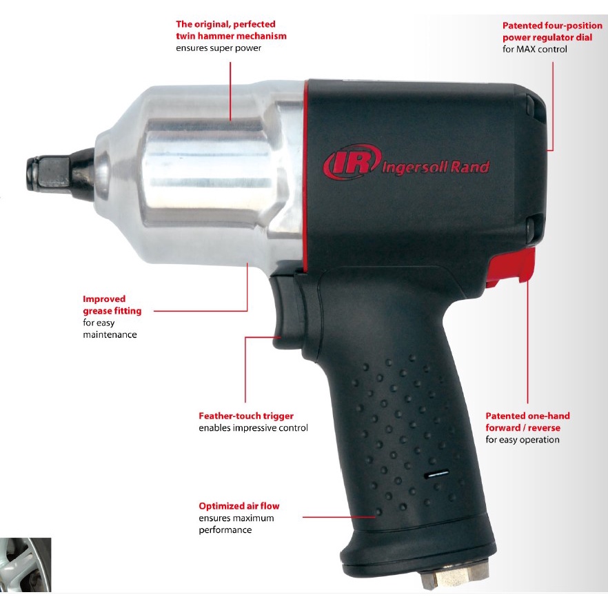 Ingersoll Rand 2135Qi 1/2"Dr Twin Hammer Air Impact Wrench 949Nm (NEW & ORI) | Shopee Malaysia