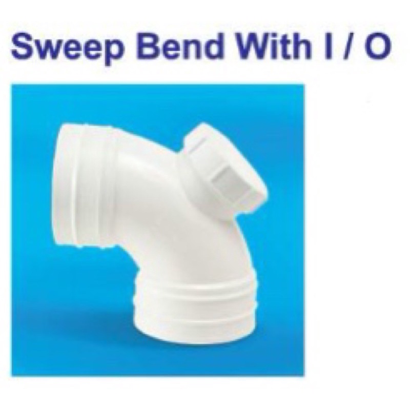 110mm Upvc Sweep Bend With Inspection Opening I/O with Cap 90 degree ...