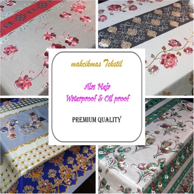 Alas Meja Makan 3D Oilproof Dan Waterproof, Alas Meja Bunga Timbul 4 ,6 ...