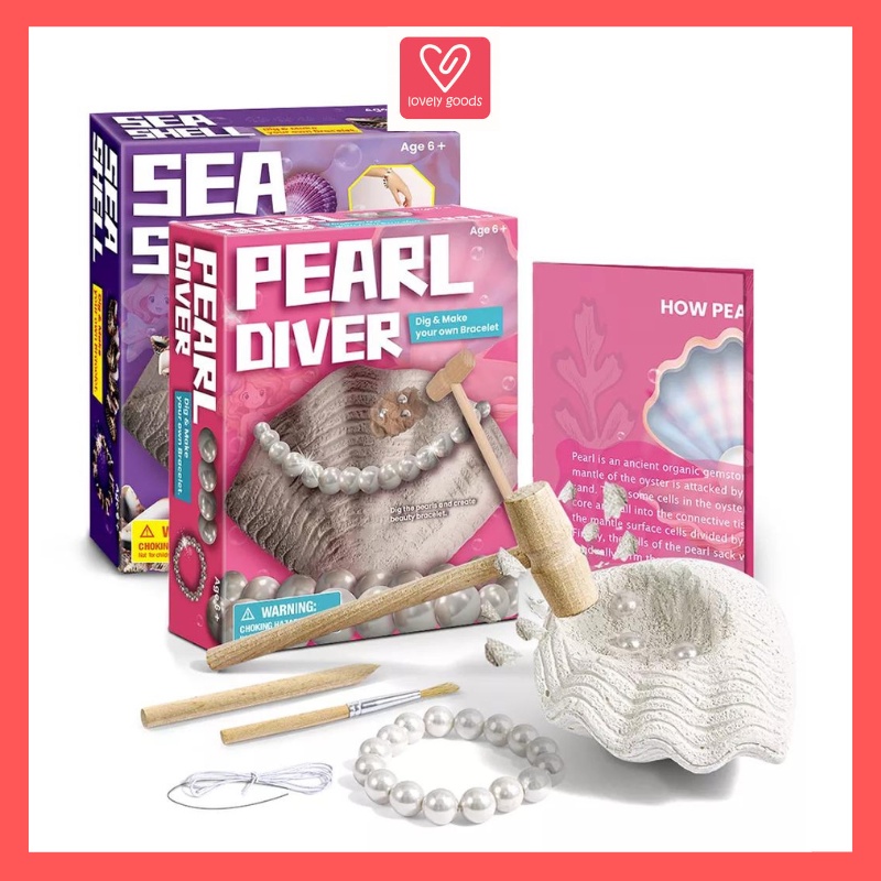 Pearl Diver/Pearls Excavation Kit SeaShell Dig Kits Pearl Bracelet ...