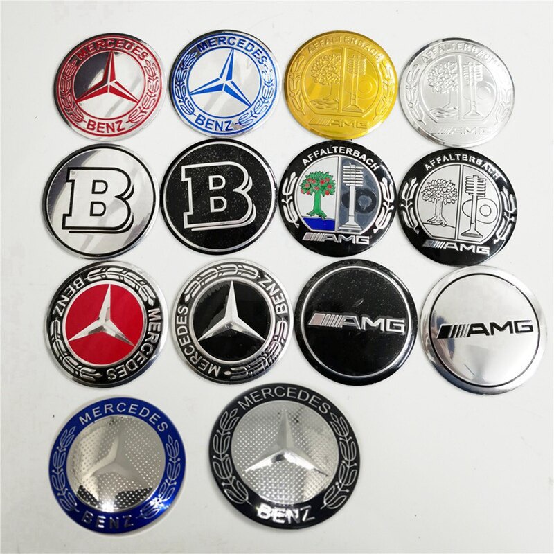 4pcs 56mm Wheel hub cap sticker for Mercedes Benz Brabus AMG Apple tree ...