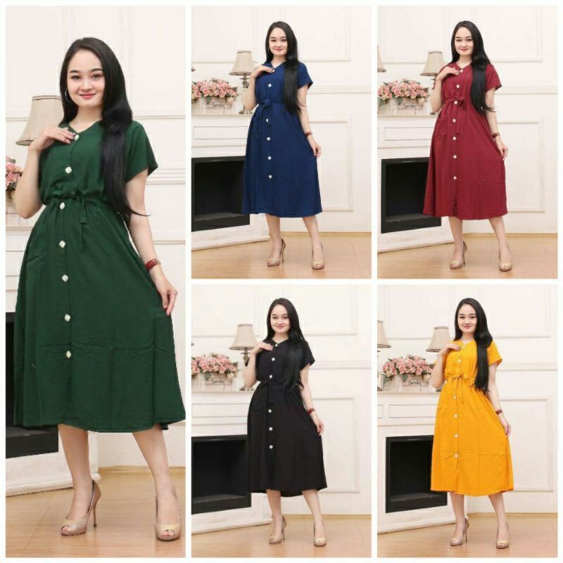 Andin JUMBO Polos LD 130cm Women's Latest Viral Negligee Front Button ...