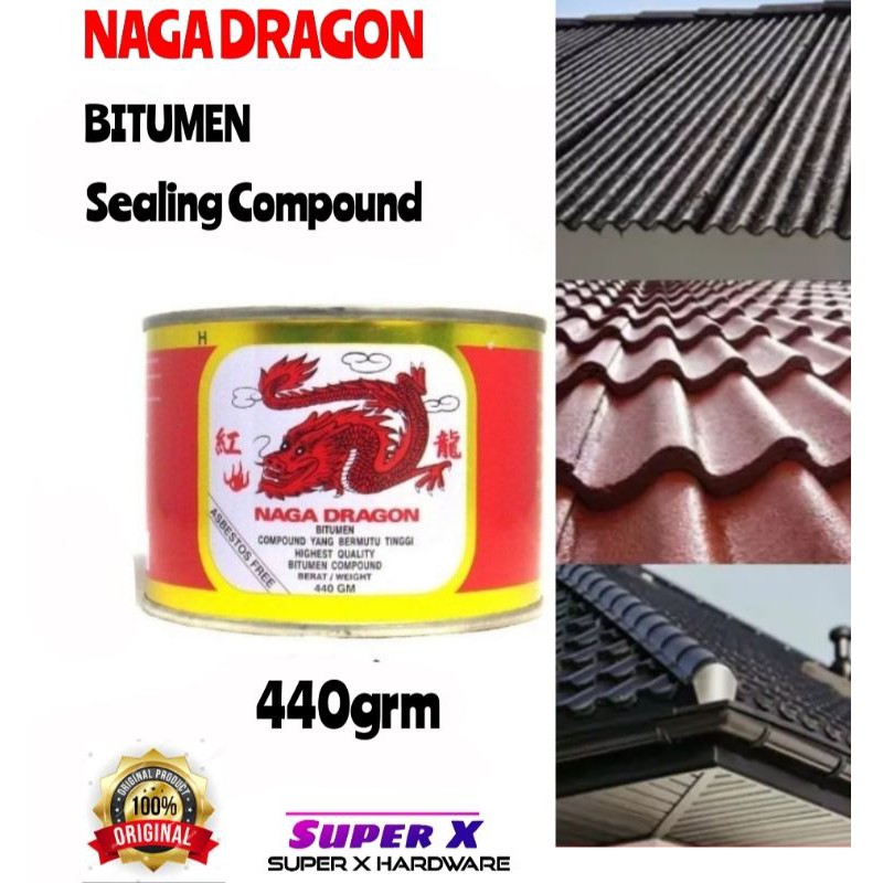 NAGA DRAGON Bitumen Sealant Compound / Gam Bumbung Zink / Penampal 440g ...