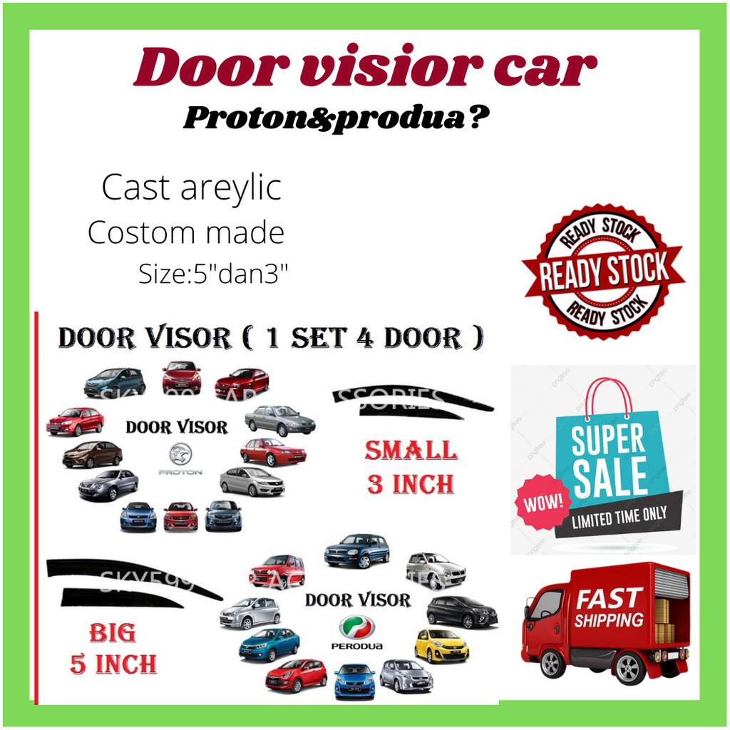 [Ready stock]Mencari door visor untuk kereta proton & perodua anda?air ...
