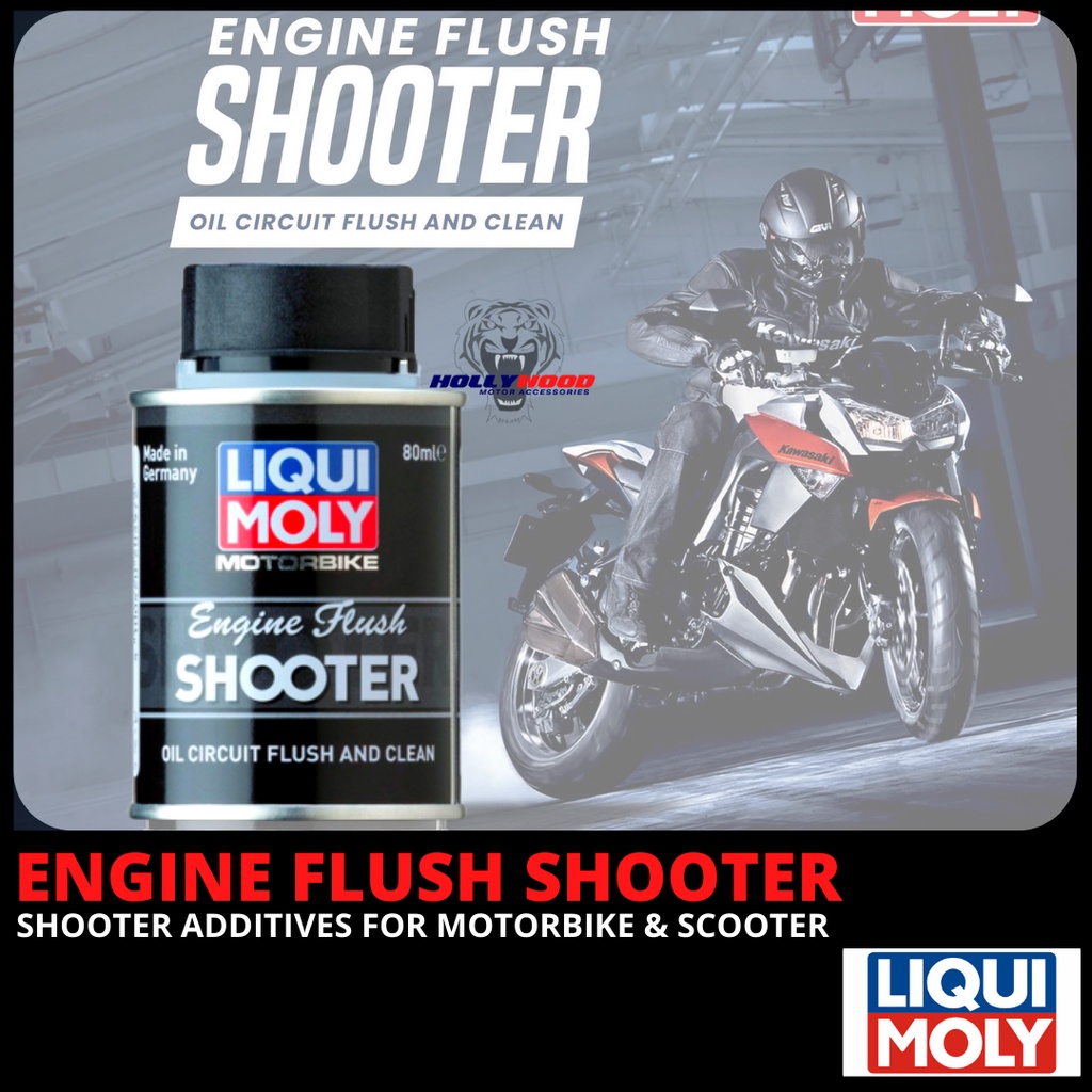 LIQUI MOLY SHOOTER ADDITIVES FOR MOTORBIKES AND SCOOTER 4T ENGINE FLUSH SHOOTER 80ML MADE IN ...