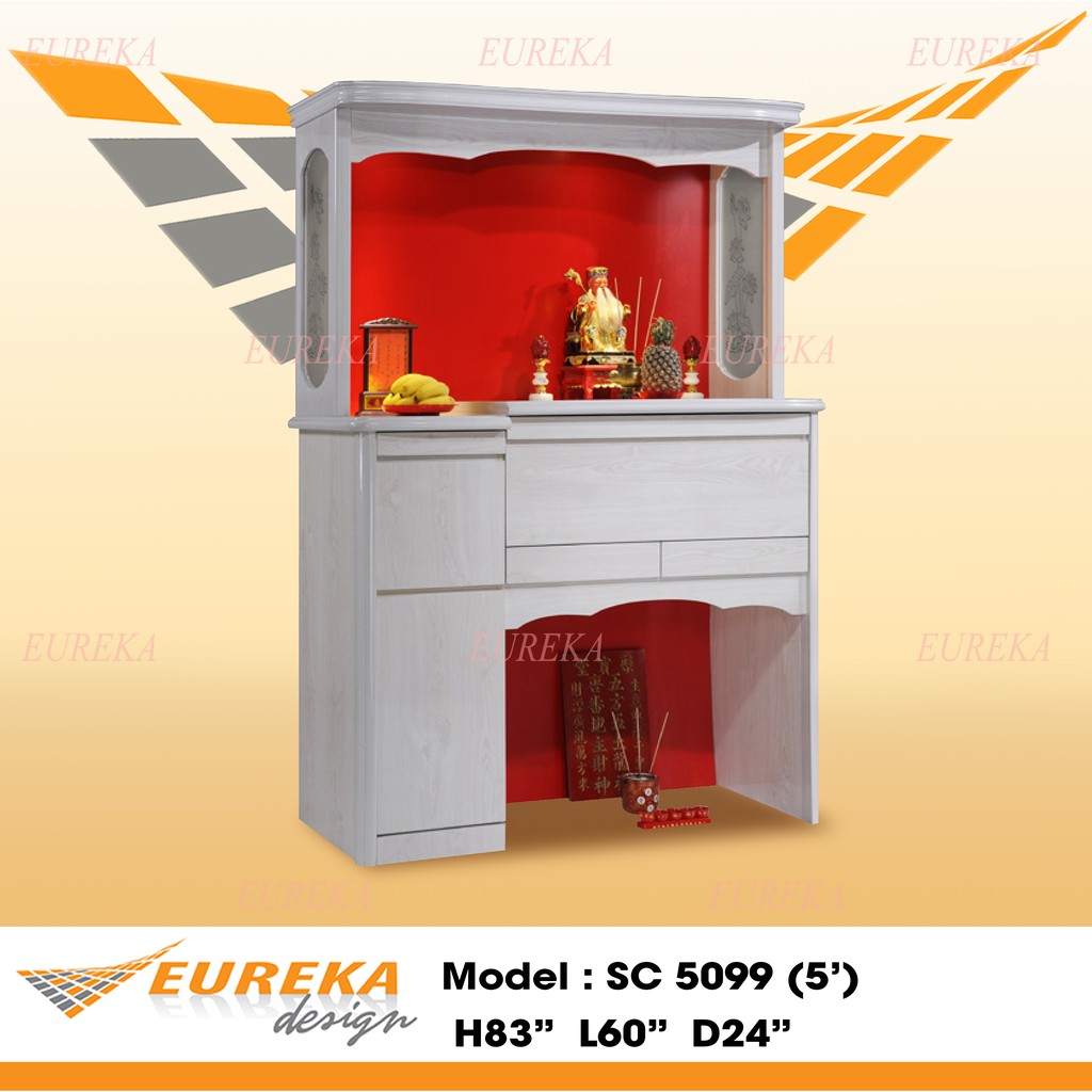 EUREKA 5ft Chinese Feng Shui Prayer Altar Table Wood 09 /风水神台 (Delivery ...