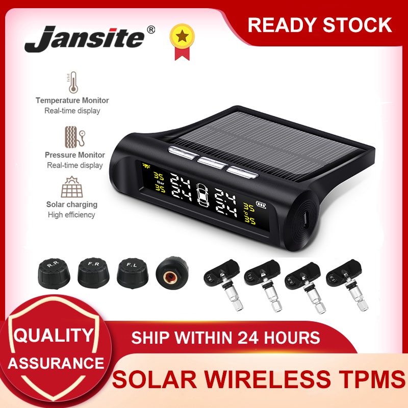 Jansite Tyre Pressure Monitoring System LCD Display Solar Charging ...