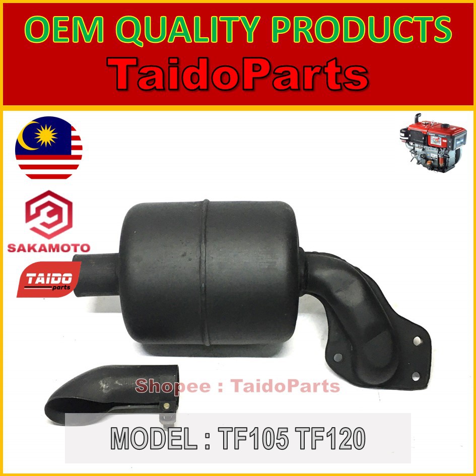 Yanmar TF60 TF70 TF80 TF90 TF110 TF120 TF160 Engine muffler complete ekzos paip | Shopee Malaysia