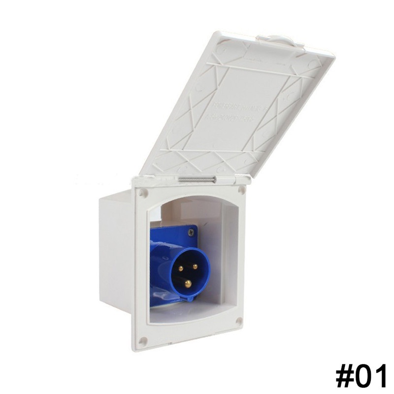 BG RV 16A 32A External Power Box Flush Hook Up Waterproof Plug Socket ...