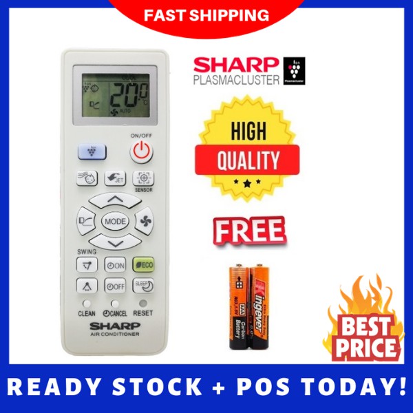 💥FREE BATTERY💥 Remote Aircond Sharp | Sharp Aircon Remote Control | Air ...