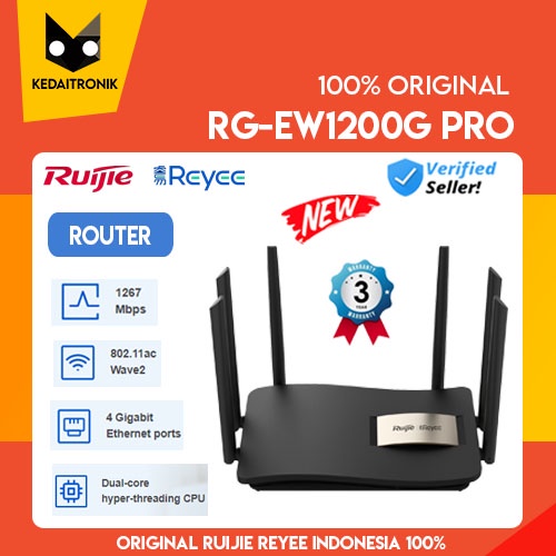 New Router Ruijie Reyee RG-EW1200G PRO 1300M Dual-band Gigabit MU-MIMO ...