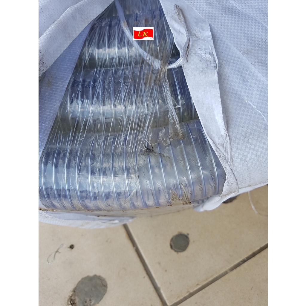 1 METER WIRED SPRING HOSE CLEAR PVC TUBE PIPE EMBEDDED WIRE ...