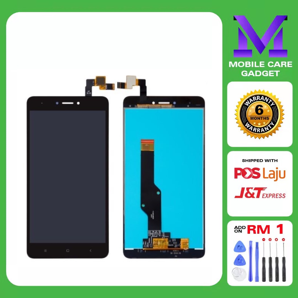MCG COMPATIBLE FOR XM REDMI NOTE 4X LCD BLACK / WHITE TOUCH SCREEN ...
