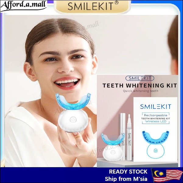 SMILEKIT Rechargeable LED Teeth Whitening Device Kit Wireless Tooth ...