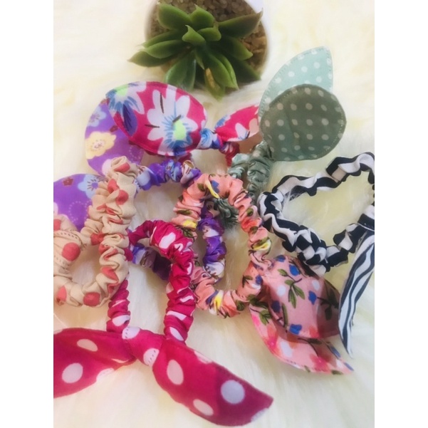 Getah Rambut Rabbit Corak bunga🌸/kids/dewasa | Shopee Malaysia