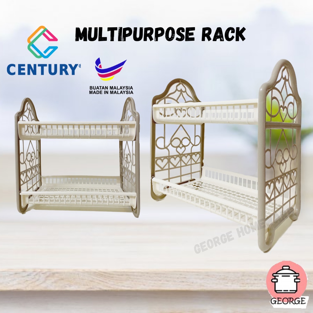 510 Century Multipurpose 2 tiers tray rack Medium size Rack Plastik ...