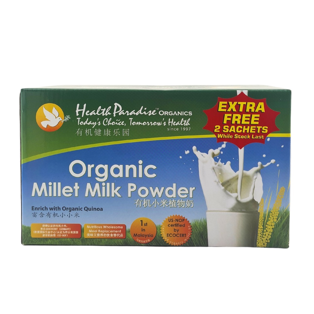 Health Paradise Organic Millet Milk Powder (700g/25g x 28sac) | Shopee ...