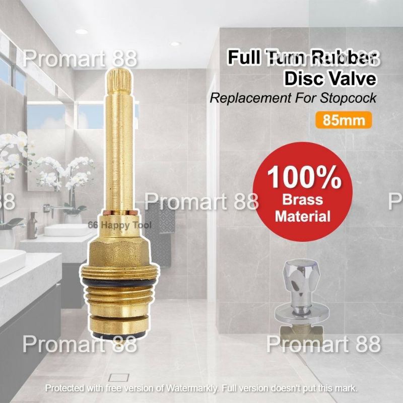 Full Turn Rubber Disc Valve 85mm Replacement Concealed Stopcock Valve ...