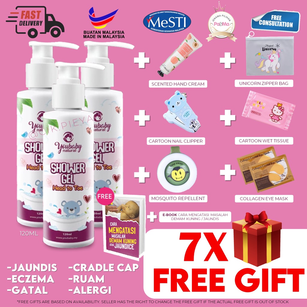 [7 FREE GIFT] YOUBABY Shower Gel Head To Toe Wash Mandian Bayi Tak ...
