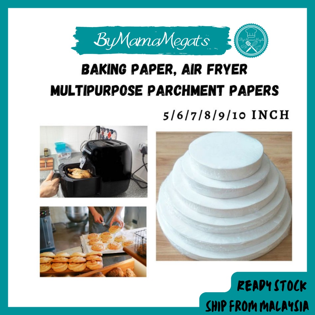 100pcs parchment Oil round Paper baking steamer for air fryer or baking ...