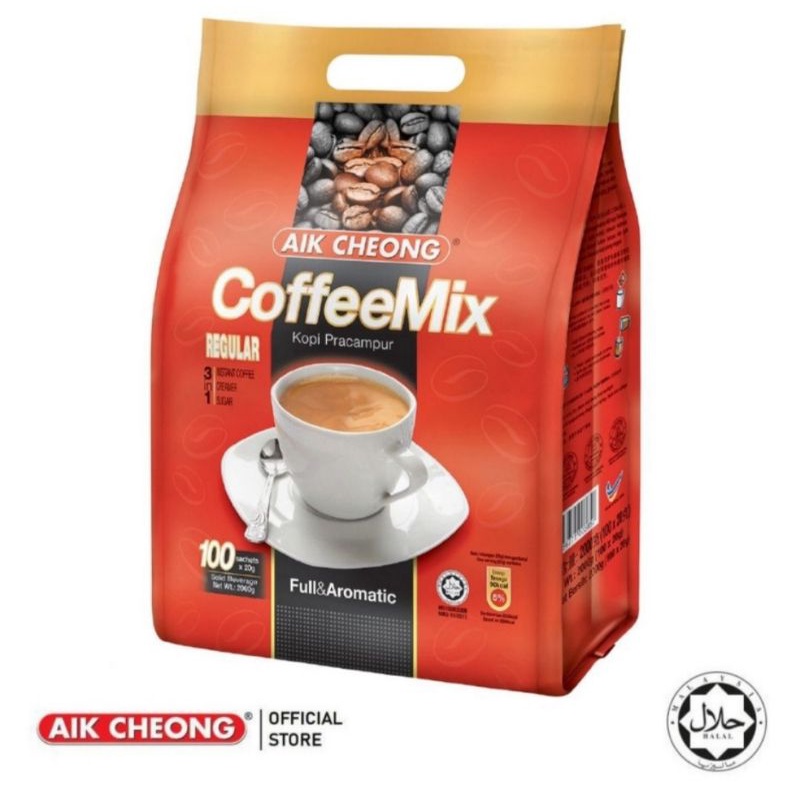 Aik Cheong Coffee Mix 3 in 1 (1.8kg) - Regular (18g x 100's) | Shopee Malaysia