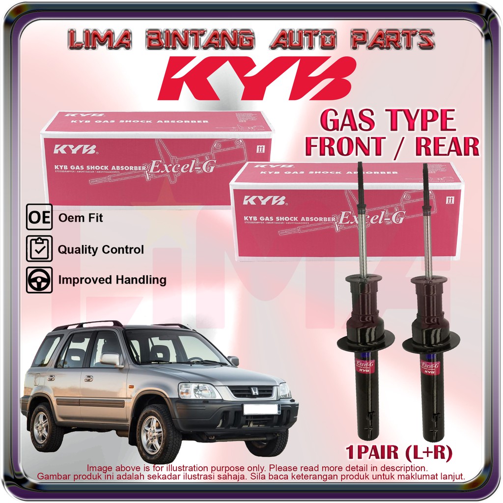 ( 1Pair ) Honda Crv S10 RD1 RD2 Front / Rear Shock Absorber Gas KAYABA KYB (1997-2001) | Shopee ...
