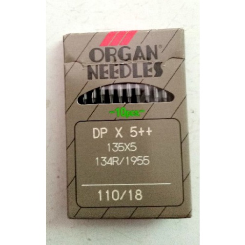 MESIN Organ NEEDLE DPX5 18 FOR INDUSTRIAL SEWING MACHINE JR 1 TYPICAL ...