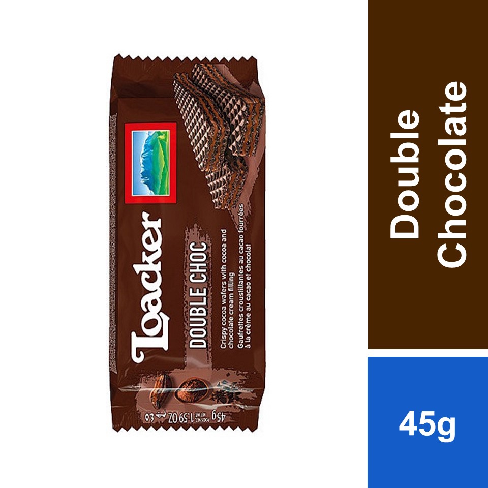 Loacker Wafer Double Chocolate 45g | Shopee Malaysia