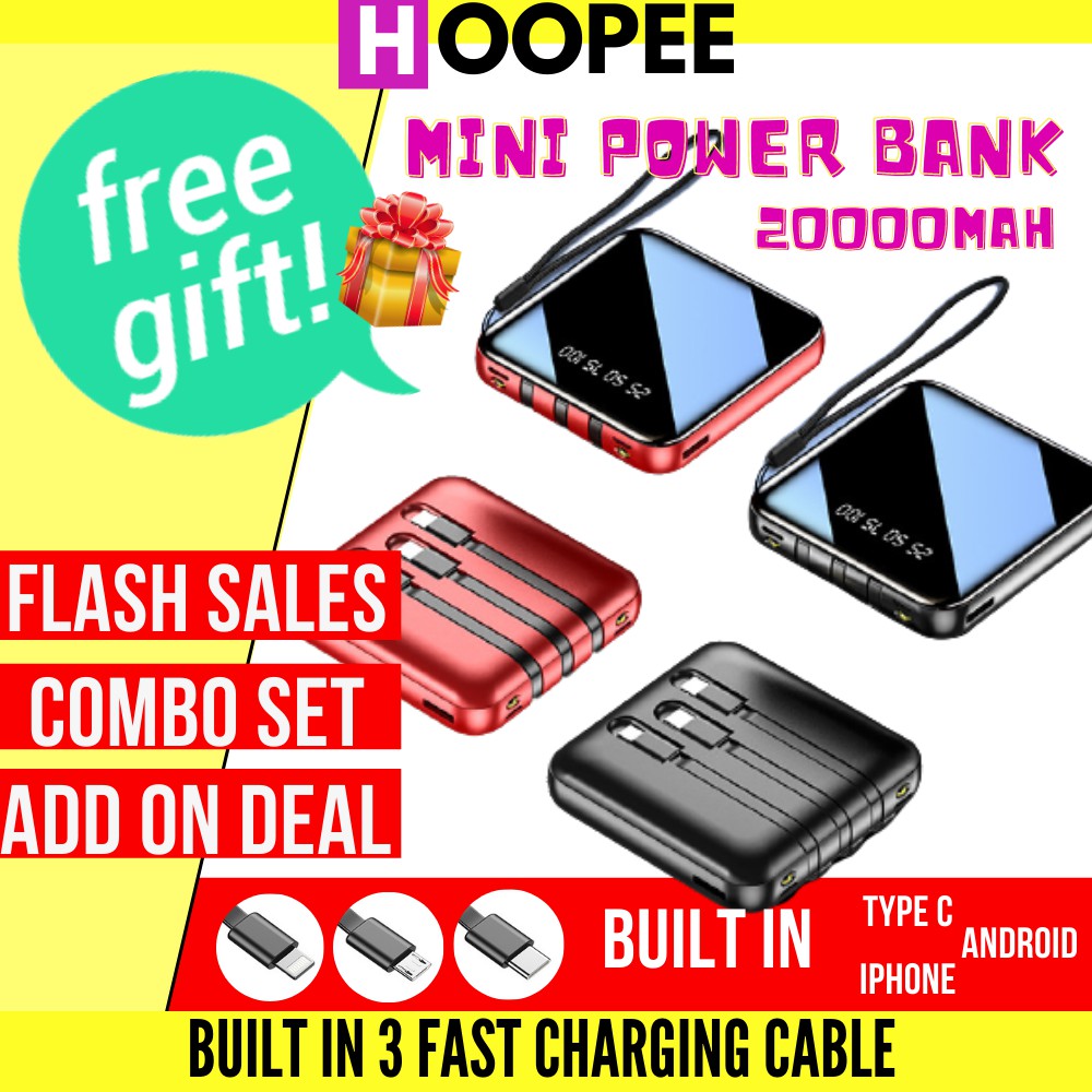 Portable Powerbank Cute Fast Charging Powerbank 20000mah Original Mini ...