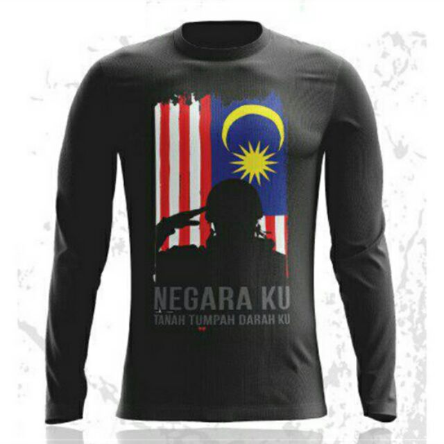 Baju Merdeka Long Sleeve NEGARAKU (SALUTE) | Shopee Malaysia