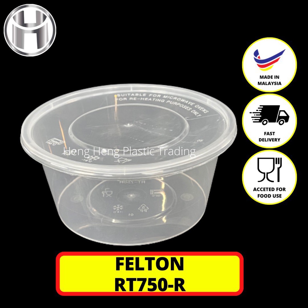 RT750-R ROUND CONTAINER FOOD 50PCS Microwaveable Round Container ...