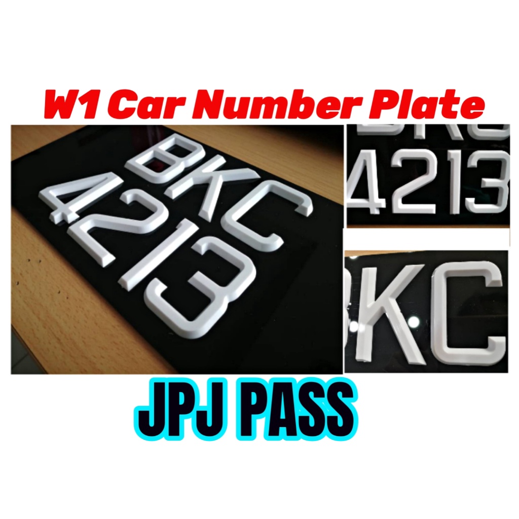 W1 Car Number Plate Wordings Only # MH Nombor Plate Kereta Nombor ...