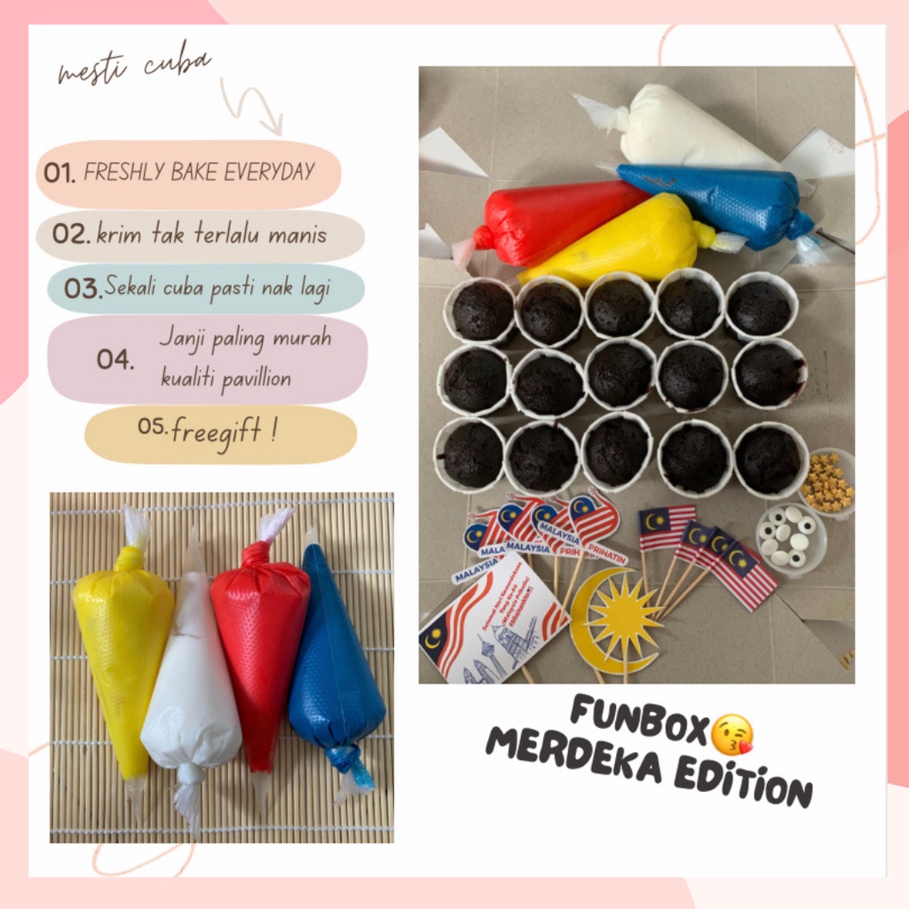 MERDEKA DIY KEK | kek diy | deco kek sendiri | Shopee Malaysia