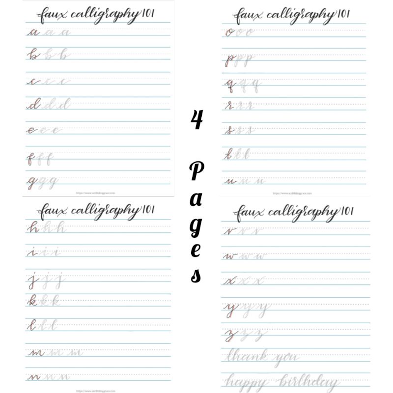 Calligraphy Practice Sheets PDF | Shopee Malaysia