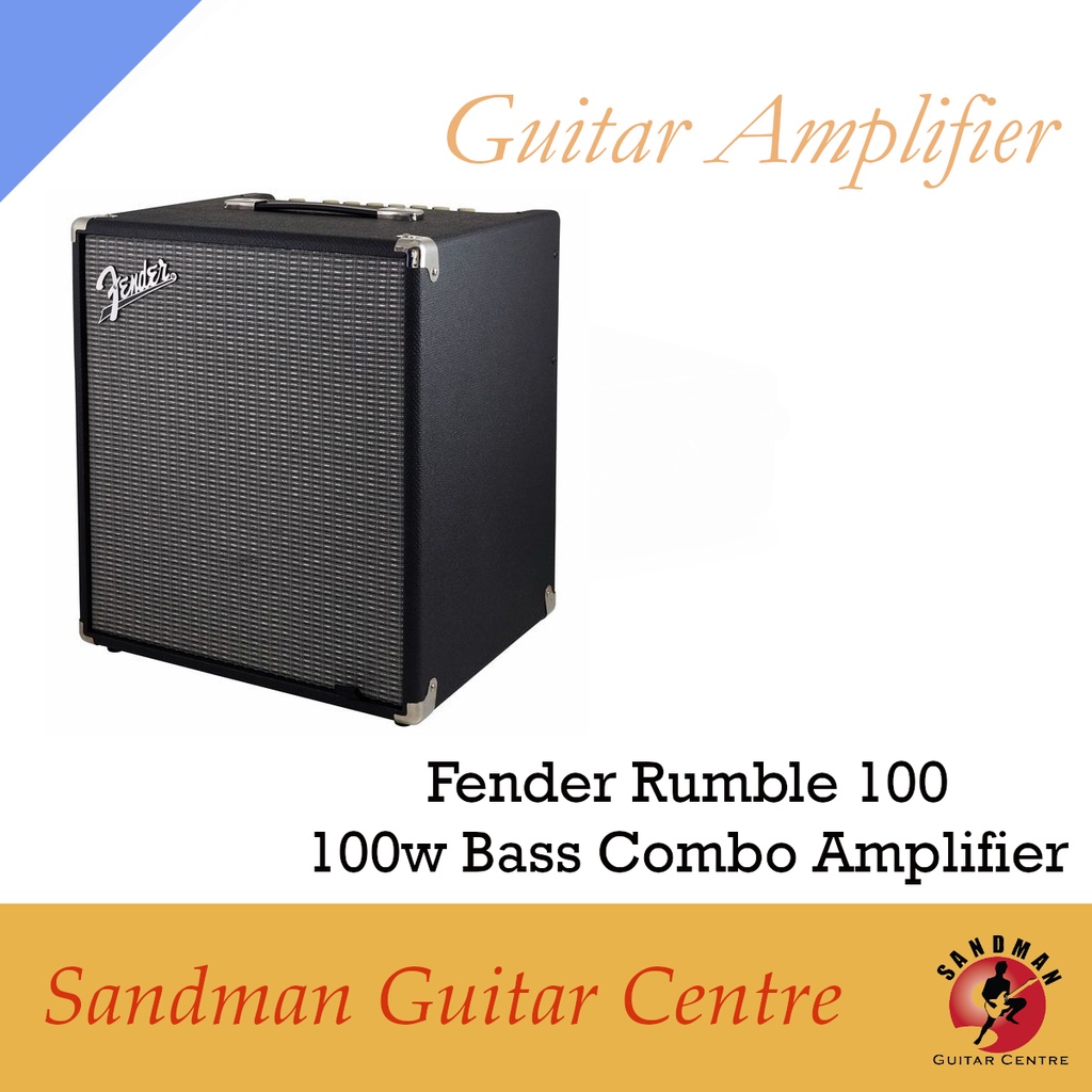 Fender Rumble 100 V3 1x12 100W Combo Bass Amplifier, 230V UK | Shopee ...