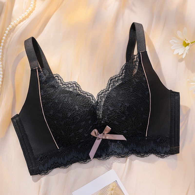 Small breast push up bra without wire lace push-up adjustable bra ...