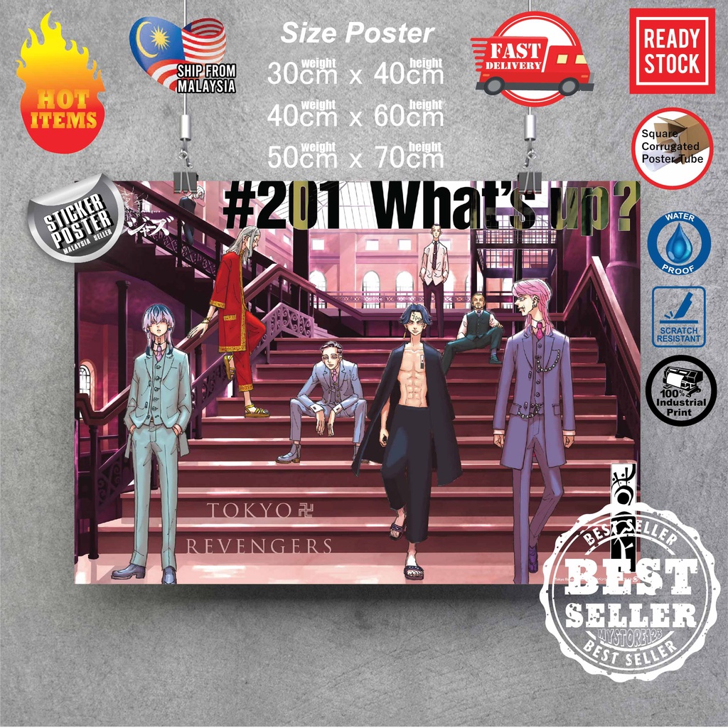 (Ready Stock) Tokyo Revengers Poster Anime Poster Wall Poster Decor ...