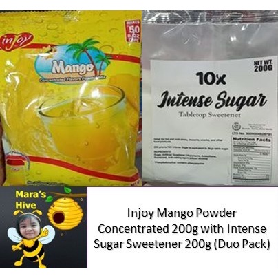 Injoy Concentrated Mango Powder Drink 200g with Intense Sugar Sweetener ...