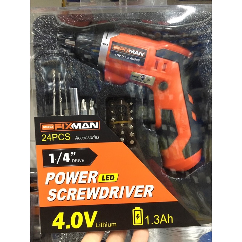 power screw driver rechargable + 24 pieces accessories ( pemutar skrew ...